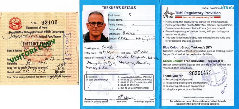 Everest Base Camp Trek Permit ndi mtengo wawo US $ 1850
